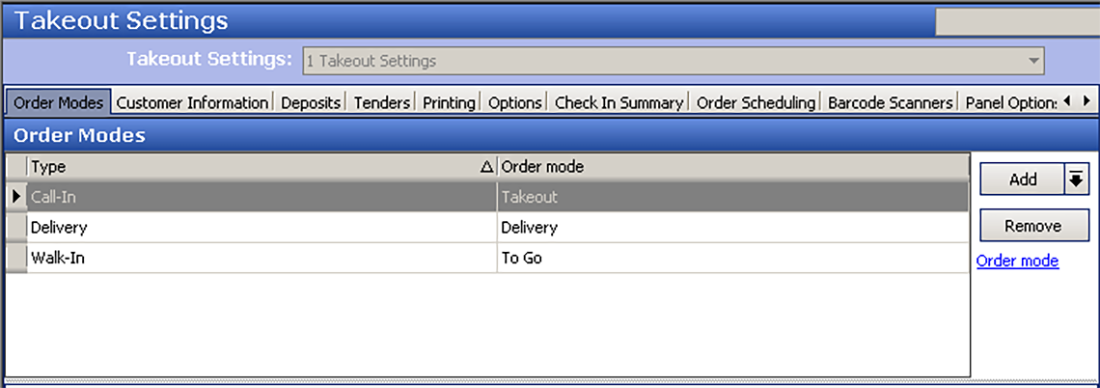 Aloha Kitchen | Configuring order modes to initiate text paging | NCR Docs