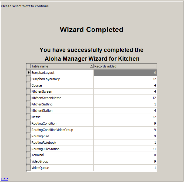 Aloha Kitchen | Using the Aloha Kitchen Configuration Wizard | NCR Docs