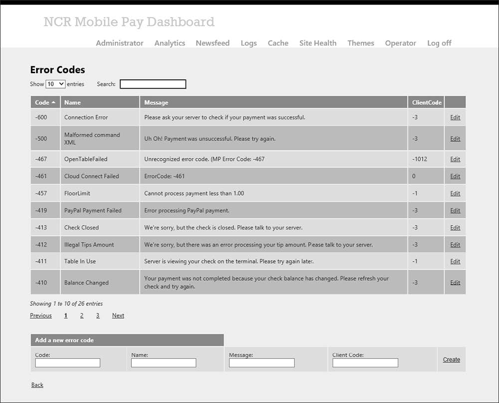 Aloha Mobile Pay | Error Codes | NCR Docs