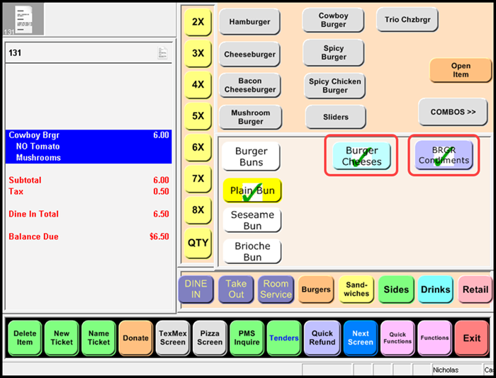 Aloha POS | Configuring visual indicators on Chain button functions | NCR Docs