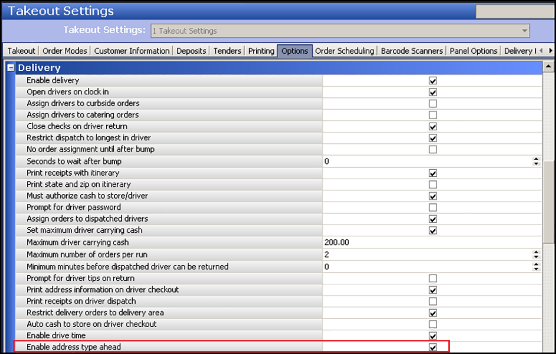 Aloha Takeout | Activating type ahead address lookup | NCR Docs